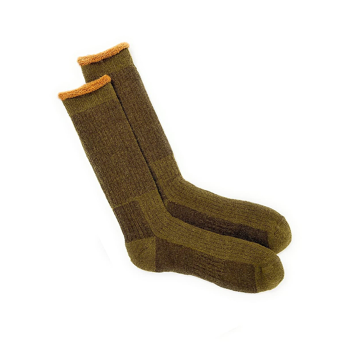 WARRIOR ALPACA SOCKS - Heavy-Duty Terry Lined Endurance Alpaca Socks (Mountain Green/Gold, Large)