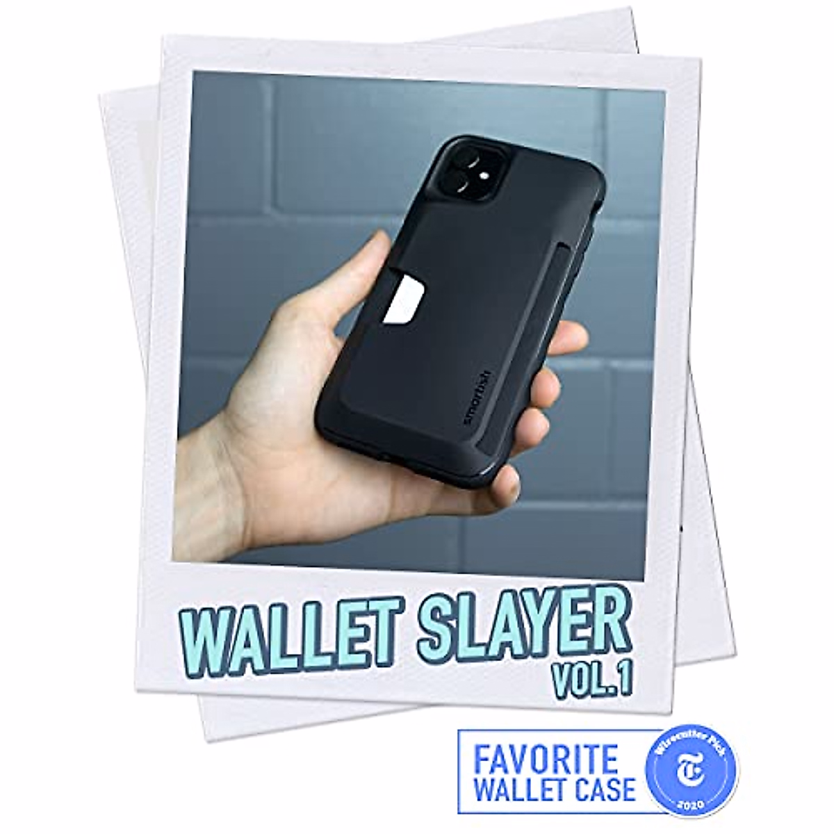 Smartish iPhone 11 Wallet Case - Wallet Slayer Vol. 1 [Slim + Protective] Credit Card Holder (Silk) - Black Tie Affair