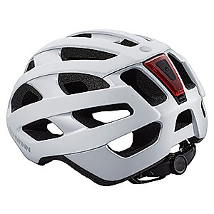 Schwinn LED Insight ERT Bike Helmet for Youth Boys Girls, Front & Rear LED Lights, Can Fit Head Circumference 54-58 cm, 19 Air Vents, Adjustable Strap, Medium White