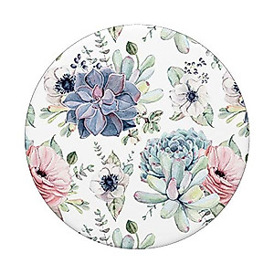 Trendy Botanical Flowers Garden Floral Print pattern for Flo PopSockets PopGrip: Swappable Grip for Phones & Tablets