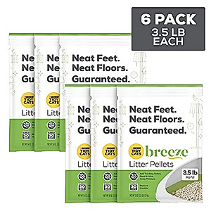 Purina Tidy Cats Litter Pellets, Breeze Refill Litter Pellets in Recyclable Box - (6) 3.5 lb. Bags