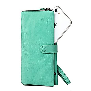 OLD TREND Leather Clutch Savanna Wallet (Aqua)