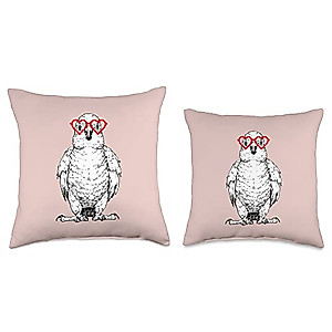 The Pawster Sun Conure Valentines Day Bird Mom Parrot Lover Throw Pillow, 18x18, Multicolor