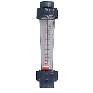 Liquid Flow Meter, Plastic Tube Water Flow Meter 160-1600LPH Liquid Flowmeter Tube Cylindrical Panel Type Flow Meter for Measuring Rate of Liquid Medium