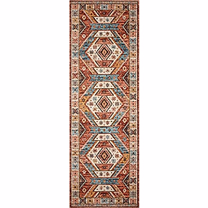 Loloi II Zion Collection ZIO-05 RED/Multi, Traditional 7'-6" x 9'-6" Area Rug