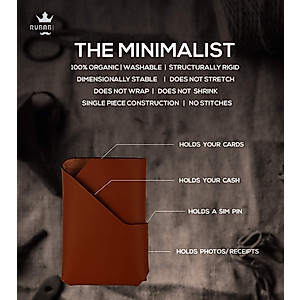 RUBAB MEN Premium Vegan Leather Minimalist Wallet Cum Card Holder (Tan)