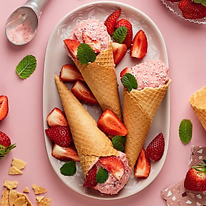 Dicunoy Waffle Cone Maker, Nonstick Ice Cream Cone Maker, 6.7" Egg Roll Crepe Pan, Camp Pancake Crispy Cone Omelet Mold for Waffle Cups, Choco Tacos, Fuel Gas Stoves Only