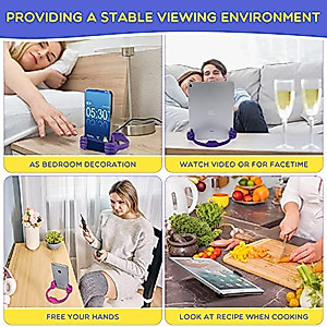 Yaomiao 24 Pcs Thumbs Up Cell Phone Stand Holder, Tablet Display Stands Adjustable Mobile Phones Stand Smartphone Desktop Holder for Desk Offices Bedrooms Airplanes Travel (Multi Colors)