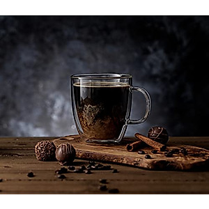 JoyJolt Savor Double Wall Insulated Glasses - Coffee Mugs (Set of 2) - 13.5-Ounces