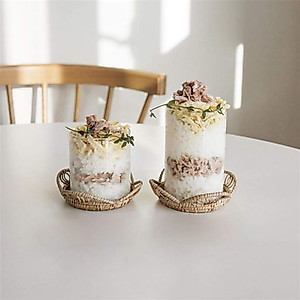 Ochine Rattan Fruit Basket Natural Woven Cake Bread Serving Tray Food Baskets Wicker Tabletop Storage Home Decor Dinner Party Coffee Breakfast Service Basket