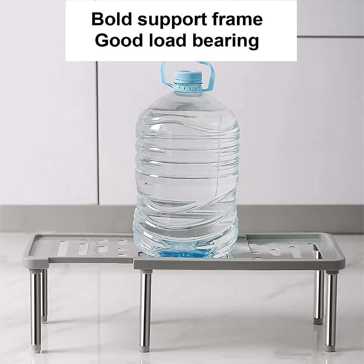 Atkits Adjustable Shelf Organizer Expandable Under Sink Organizer and Storage Multi-Use Under Kitchen Cabinet Storage Shelf,White