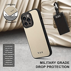 CG MOBILE TUMI Phone Case for iPhone 14 Pro Max in Green MagSafe Compatible Case, HC Leather Protective & Durable Cover with Easy Snap-on, Shock Absorption & Signature Logo