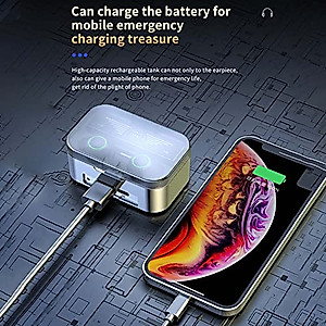 HUVORA YD01 Wireless Bluetooth Headset Large Screen Smart Digital Display in-Ear Breathing Light Sports Headphones