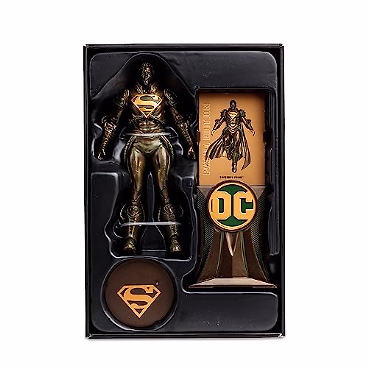 BANDAI McFarlane DC Multiverse Superboy-Prime Patina Edition 7" Action Figure - Ultra Articulated Collectible with Exclusive Patina Paint Armor (Infinite Crisis)