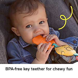 Fisher-Price Cutest Customer Activity Set, 3 Stroller-attaching Infant Toys for Travel