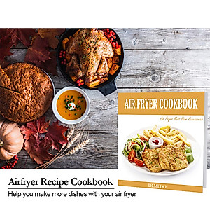 Square Air Fryer Accessories, Set of 12 for Most 4.1L Air Fryers,Philips Air Fryer 4.1L-5.6L,COSORI 4.7L,Tower Air Fryers Vortx 4L 4.3L and Oven,Air Fryer Baking Pans, Air Fryer Liners,Recipe Cookbook