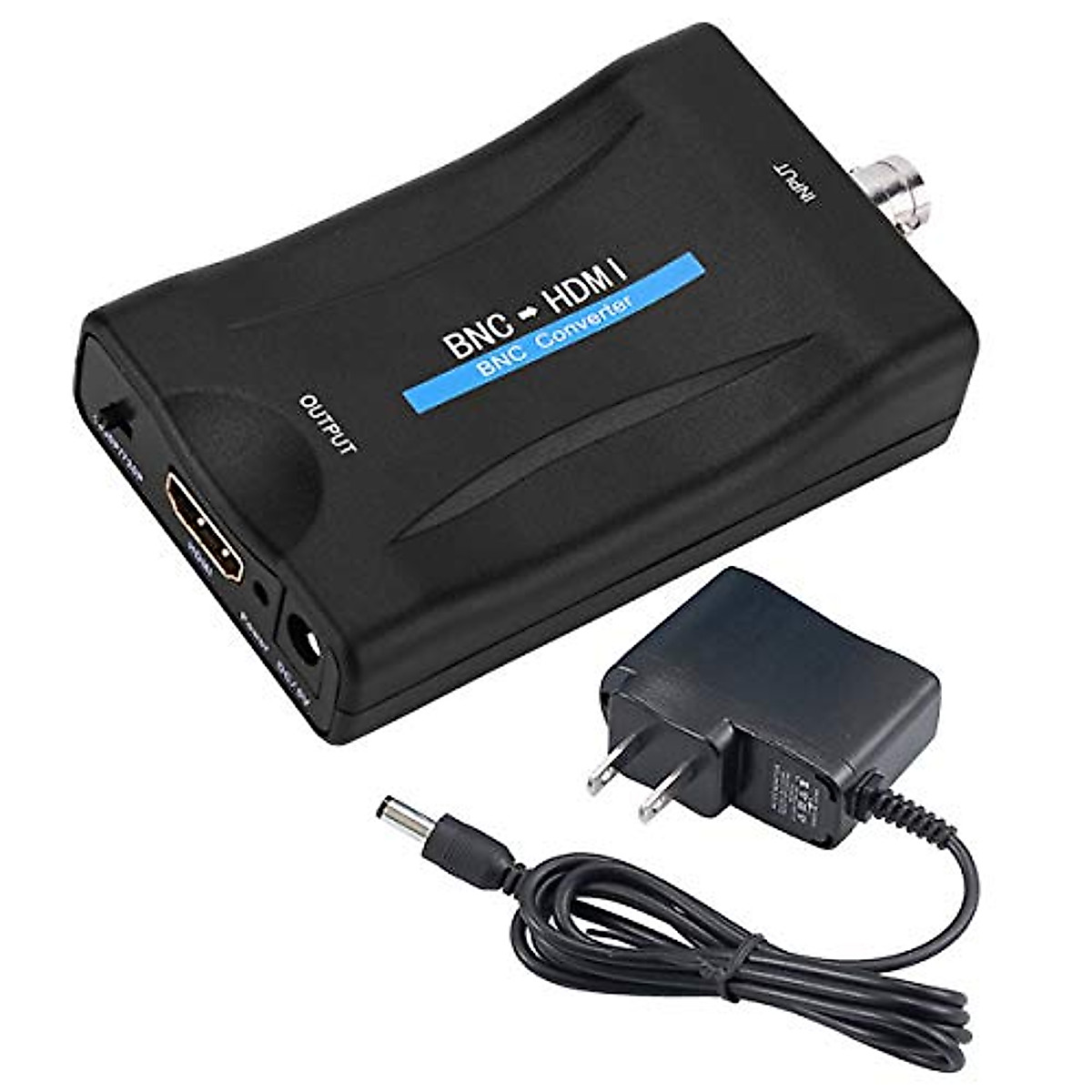 BNC to HDMI Converter Adapter Female CVBS BNC HDMI Coax Connector Coaxial Composite Analog Video Audio Input 1080P Output HDCP Hook Security Camera DVRs Surveillance CVR AC1420 CCTV for Monitor HD TV