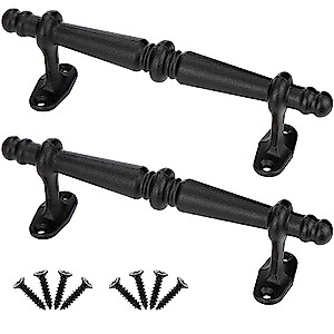 Peohud 2 Pack Sliding Barn Door Handles, 9 Inch Heavy Duty Gate Pull Handle, Rustic Door Hardware for Barn, Bedroom, Gate, Cabinet, Closet, Garage, Shed