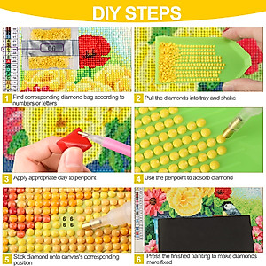 CEOVR Halloween Diamond Painting Kits for Adults, Round Full Drill Halloween Diamond Art Painting Kits, 5d Halloween Diamond Painting Kits for Beginners Diamond Beads Gem Painting Art Kits 12x16 inch