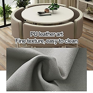 Round Dining Table And Chair Set,Round Dining Table And Upholstered Chairs For Four Person,Table Office Conference Table,Balcony Table,Office Conference 80cm,Bedroom Cafe Hotel Corridor Apartment ( Co