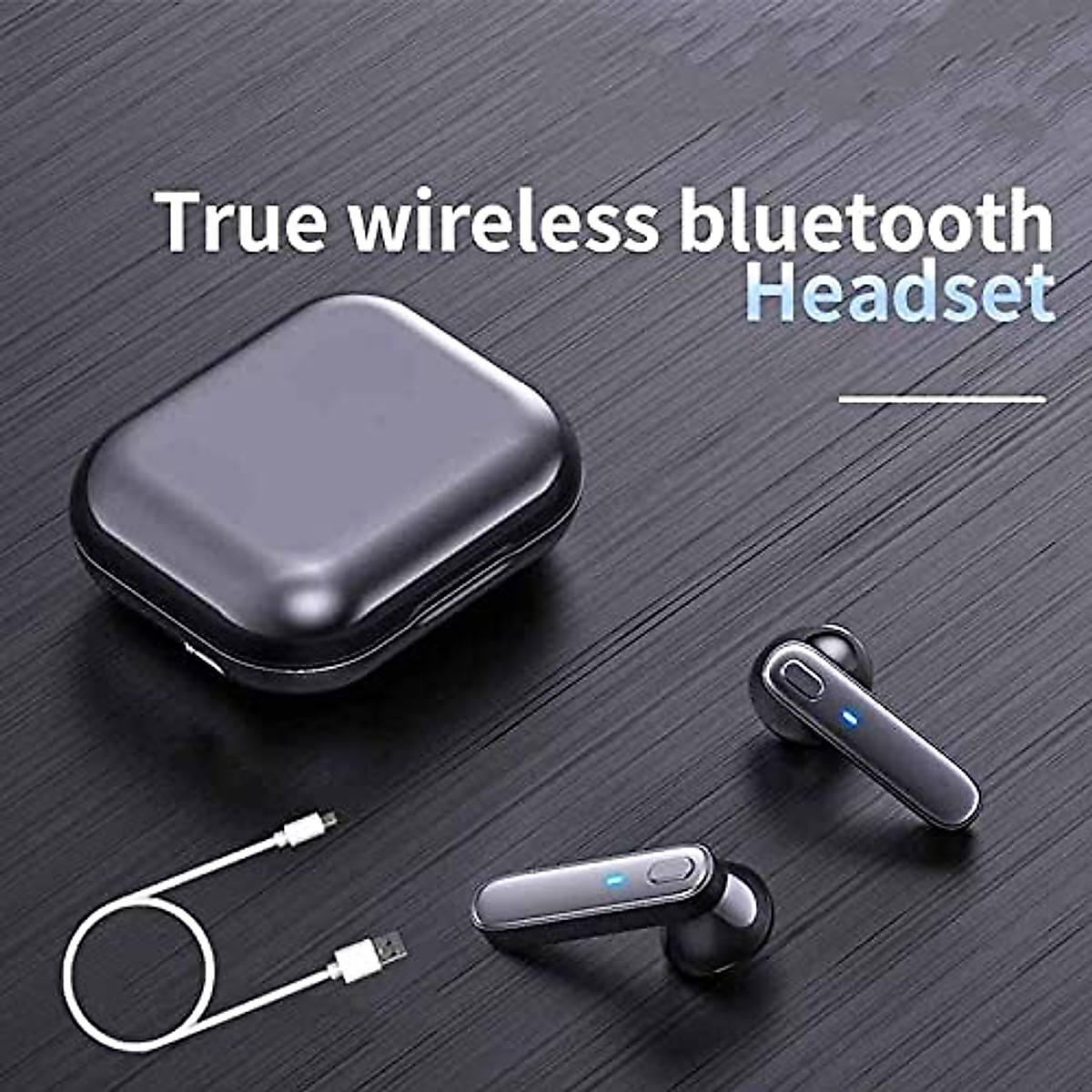 Earphone Bluetooth Wireless Headset Waterproof Deep Bass Earbuds True Wireless Stereo Headphone with Mic Sport Earphone (Color : A)
