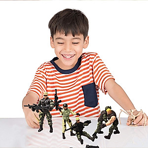 HAPTIME Army Men Action Figures Soldiers Toys with Accessories / SWAT Team Figure Military Playset for Boys Girls Children Kids 3 4 5 6 7 8 9 Years Old,Great as Christmas,Birthday(Special Troops)