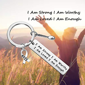 FUSTMW Spoon Theory Keychain Spoonie Gift Fibromyalgia Awareness Gifts