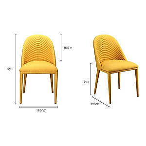 Moe's Home Collection EH-1100-09 Libby Dining Chairs, Yellow