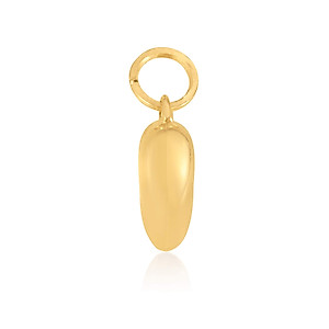 JULIETTE COLLECTION 14KT Yellow Gold Mini Polished Puffed Heart Fashion Pendant/Charm for Women, 12mm x 7mm – Exquisite and Stylish