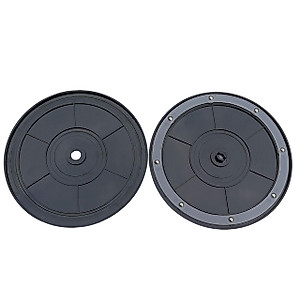 FixtureDisplays® 8" Black Plastic Spinner Lazy Susan Turntable Organizer for Spice Rack Table Cake Kitchen Pantry Decorating 16976-NF