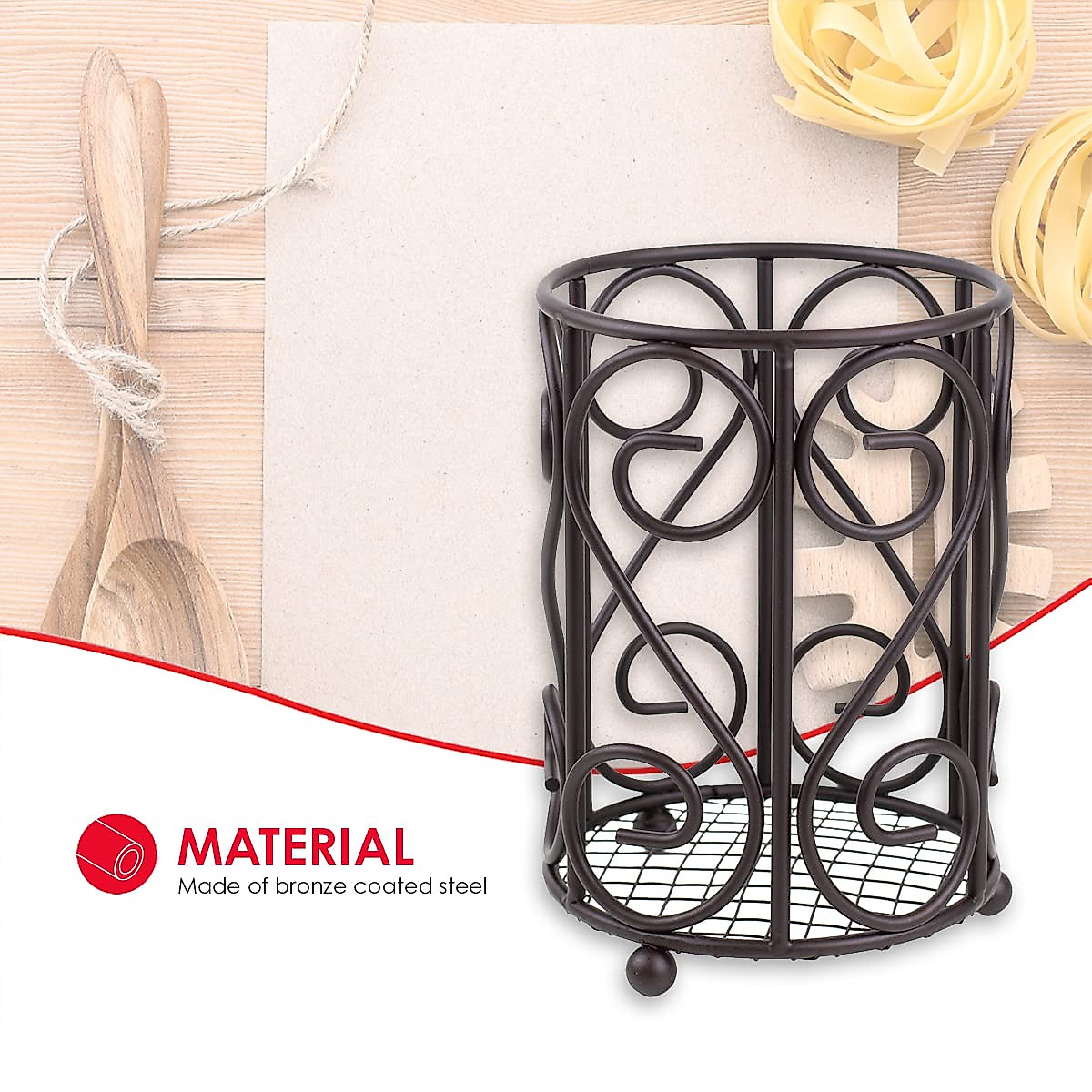 Home Basics Scroll Collection Cutlery Holder