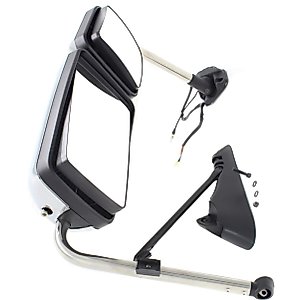 Kool Vue Driver & Passenger Side Power Heated Mirrors for International Durastar 2013 With Signal Light Chrome