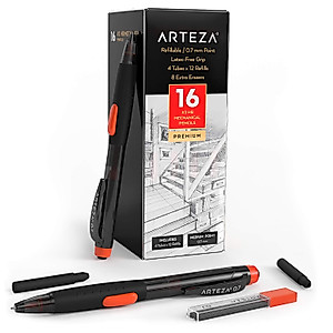 ARTEZA HB Mechanical Pencil Pack of 16, 0.7 Millimeter Medium Point Lead, 48 Refills and Replaceable Eraser, Latex-Free Grip, Office, School Supplies