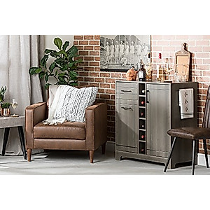 South Shore Vietti Bar Cabinet and Bottle Storage, Gray Maple