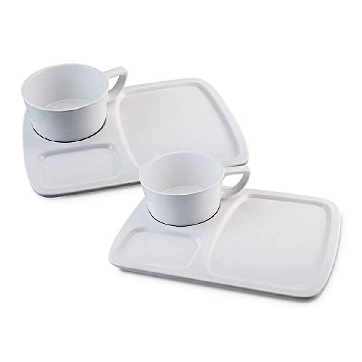 Ceramic Soup & Sandwich Tray Set (2 Pack)