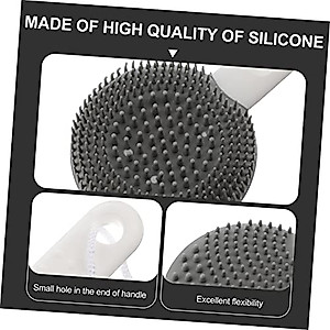 FRCOLOR Silicone Bath Brush Exfoliating Back Scrubber for Shower Body Cleaner Brush Body Scrubbing Brush Loofah Scrub Brush Massage Bath Scrubber Soft Rubber Heart-Shaped Washing Machine