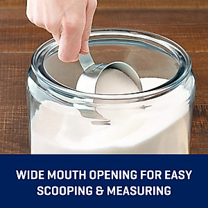 Anchor Hocking 1 Gallon Heritage Hill Glass Jar with Lid (4 piece, all glass, dishwasher safe)