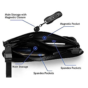 NIID Slim Sling Bag for Men, Anti Theft Crossbody Bag Small Waterproof Cross Body Sling Chest Bag Shoulder Backpack(Black)…