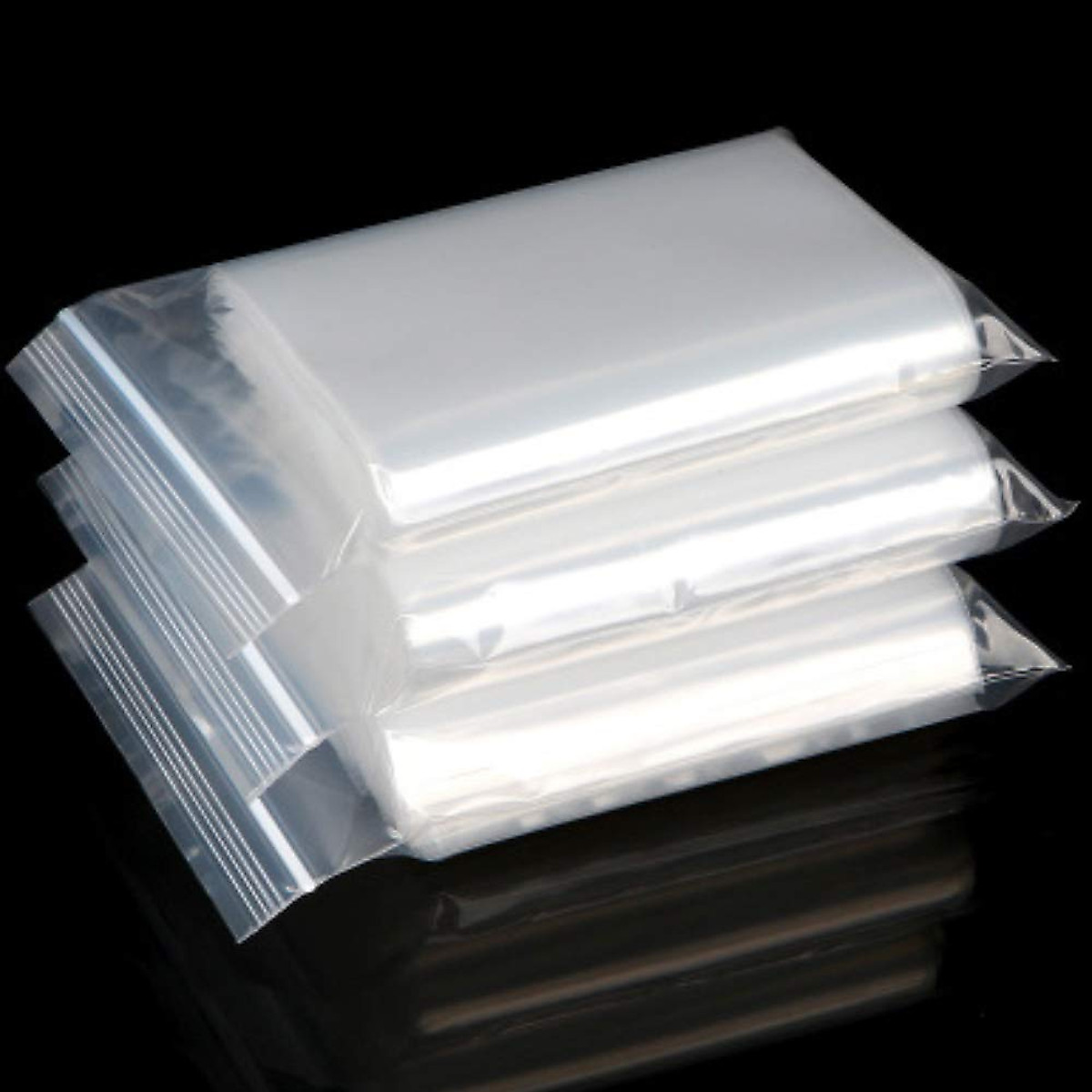 KOqwez33 100Pcs Resealable Clear Cello/Cellophane Bags, Clear Household Sundries Food Storage Zipper Plastic Bags for Treat Cookie Bakery Candle Soap Popcorn Transparent 9cm x 13cm