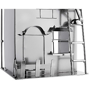 BRUBAKER Wine Bottle Holder 'Home Sweet Home' - Table Top Metal Sculpture - with Greeting Card