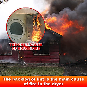 Sealegend 2 Pieces Dryer Vent Cleaner Kit Vacuum Attachment Hose with Brush, Dryer Cleaning Brush Lint Remover Hose