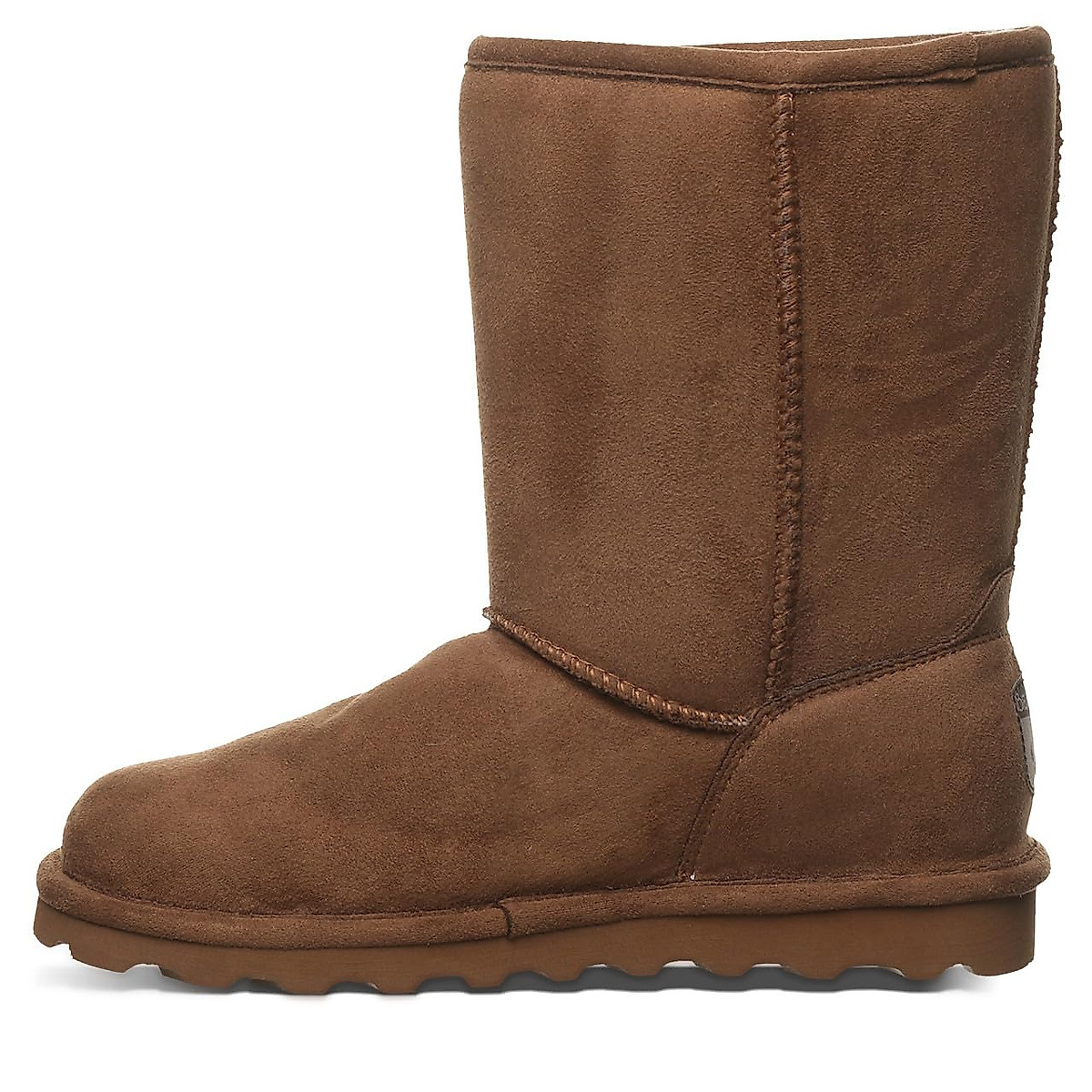 BEARPAW Women's Elle Short Vegan Hickory Size 10 | Women's Boot Classic Suede | Women's Slip On Boot | Comfortable Winter Boot