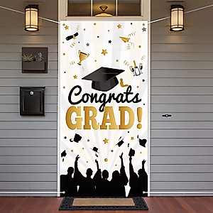 2022 Large Graduation Party Banner for Graduation Decorations, Congrats Graduation Sign Door Cover, Graduation Party Supplies for Photo Prop Booth Backdrop Indoor Outdoor