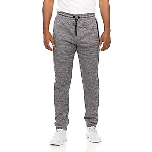 Spalding Mens Alumni Performance Fleece Jogger Pant, Grey Spaced Dye, L