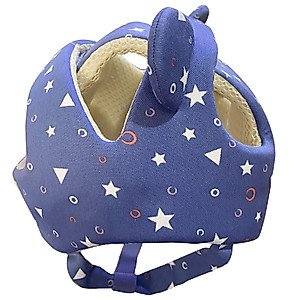 Ocanoiy Baby Infant Toddler Helmet Safety Headguard Head Protective Cushion Cute Children Adjustable Safety Helmet Hat Harnesses Cap Kid Child Crawl Walk Playing (Starry Blue)
