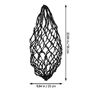 Mikikit Chicken Coop Accessories Poultry Vegetable Feeding Tool: Chicken Vegetable String Bag Cabbage Feeder Treat Feeding Mesh Bag Thickened Poultry Food Feeding Mesh Bag- Black Goat Feeder