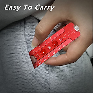 Woodworking Circular Drawing Tool, Aluminum Alloy Wood Scriber Tool Compass Scriber Adjustable Arc Drawing Ruler Gauge Metric and Inch Dual-Scale Fixed-Point Marking Carpenter Tool