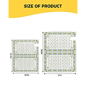 BOSIJOY Mailbox Covers Pastoral Lemon Green Leaf Mailbox Cover Magnetic Standard Size,Farm Floral Blue Vintage Tiles Mailbox Wraps Post Box Cover for Outdoor Garden Yard Patio Decor Mailbox Decals