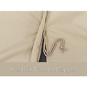 Covermates Square Patio Heater Cover – Weather Resistant Polyester, Elastic Hem, Water Resistant Zipper, Grill and Heating-Khaki