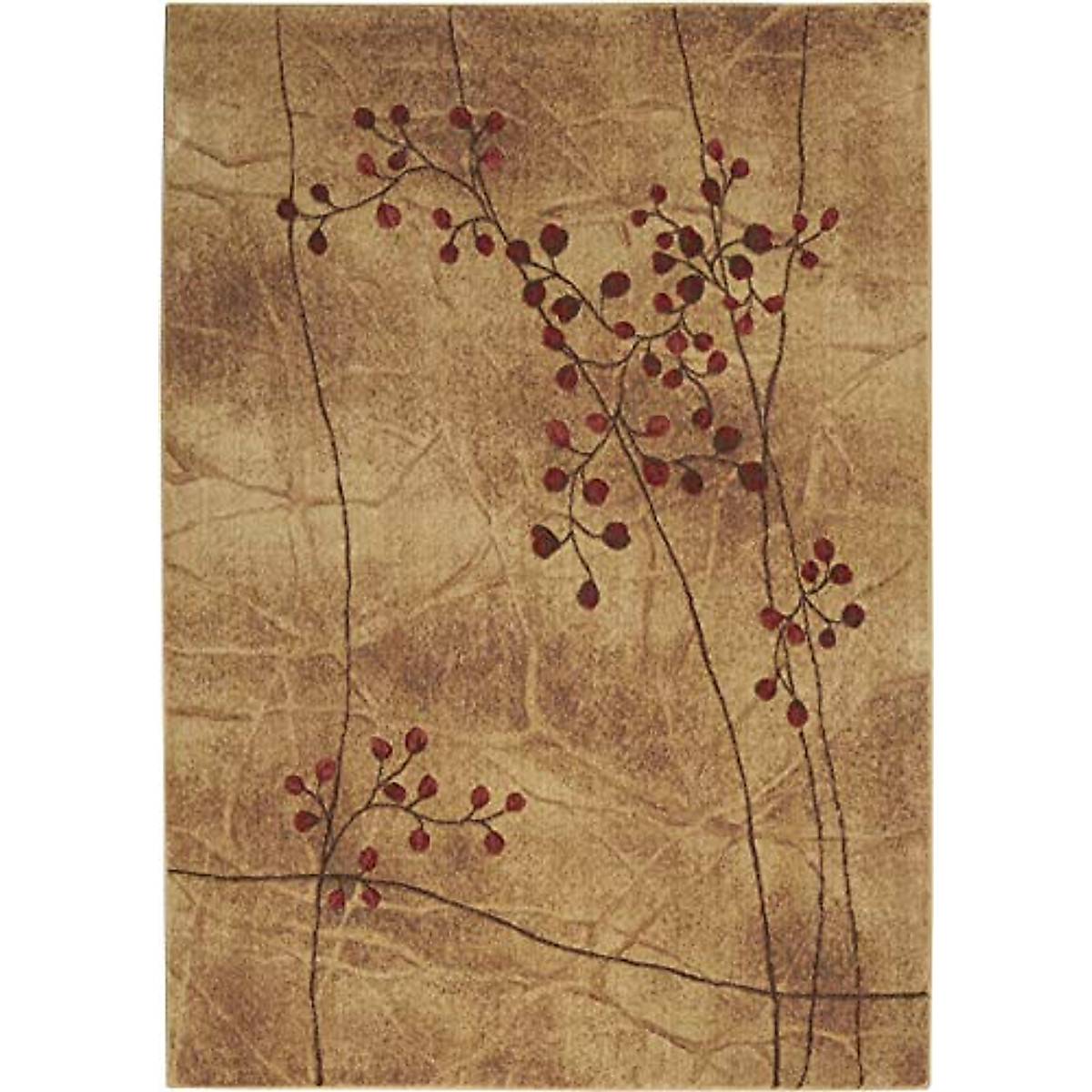 Nourison Somerset Rustic Latte 5'3" x 7'5" Area-Rug, Easy-Cleaning, Non Shedding, Bed Room, Living Room, Dining Room, Kitchen (5x7)
